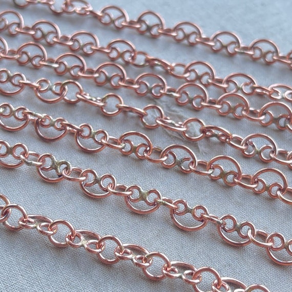 Pretzel Chain Scroll Copper Chain Pretzel Copper Chain - Etsy