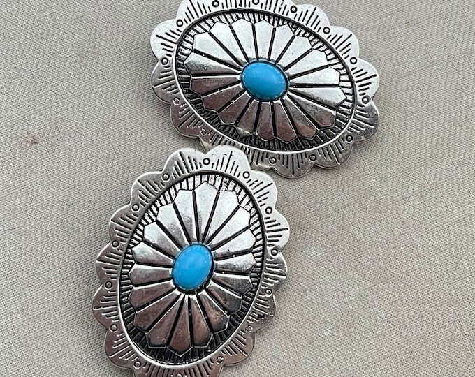 Big Concho Button, Southwestern Concho Button, Turquoise Concho Button ...