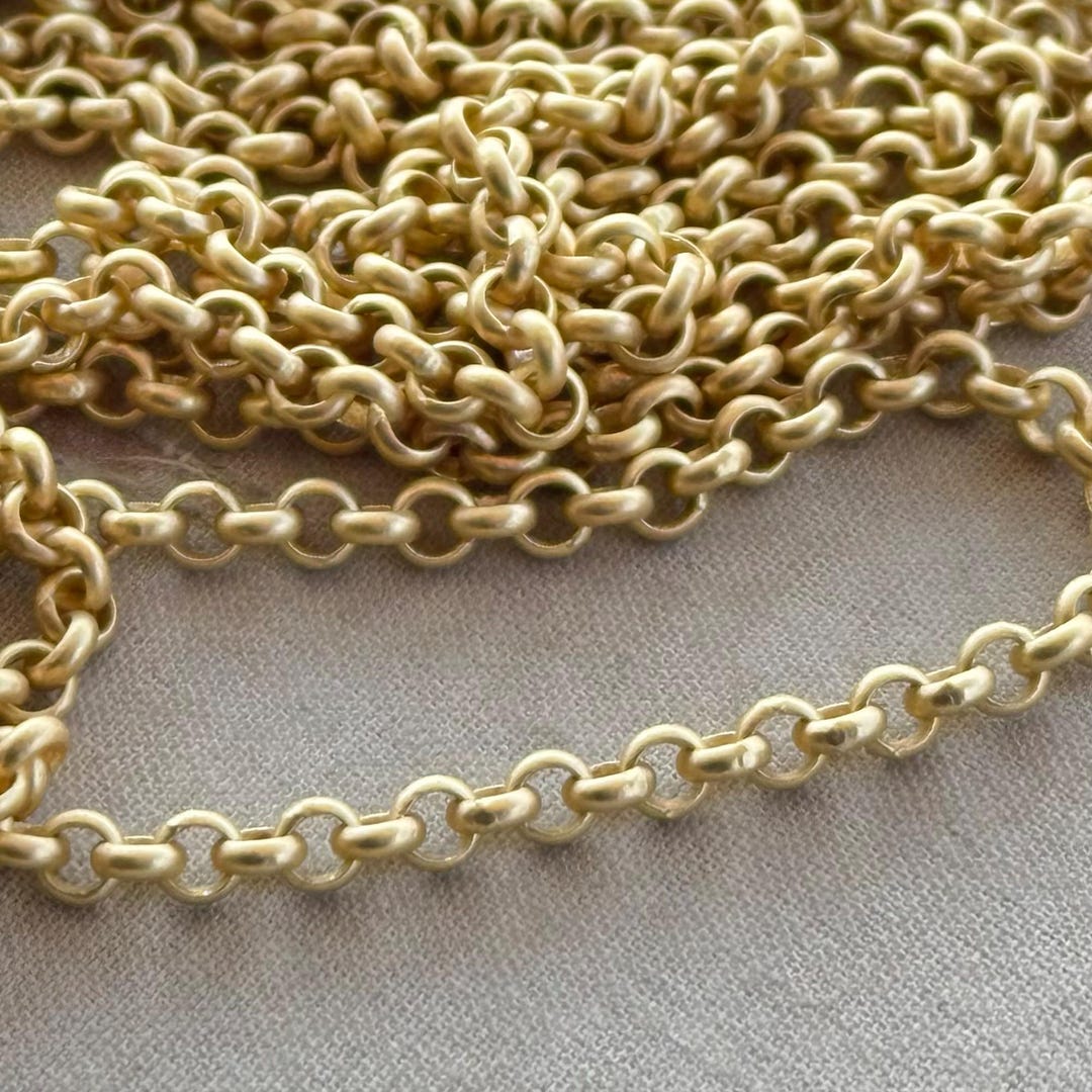 3.5mm Rolo Chain, 3.5mm Rollo Chain, 3.5mm Gold Chain, Satin Hamilton ...