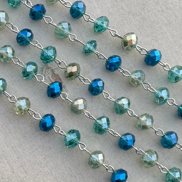 Blue Crystal Chain - Etsy