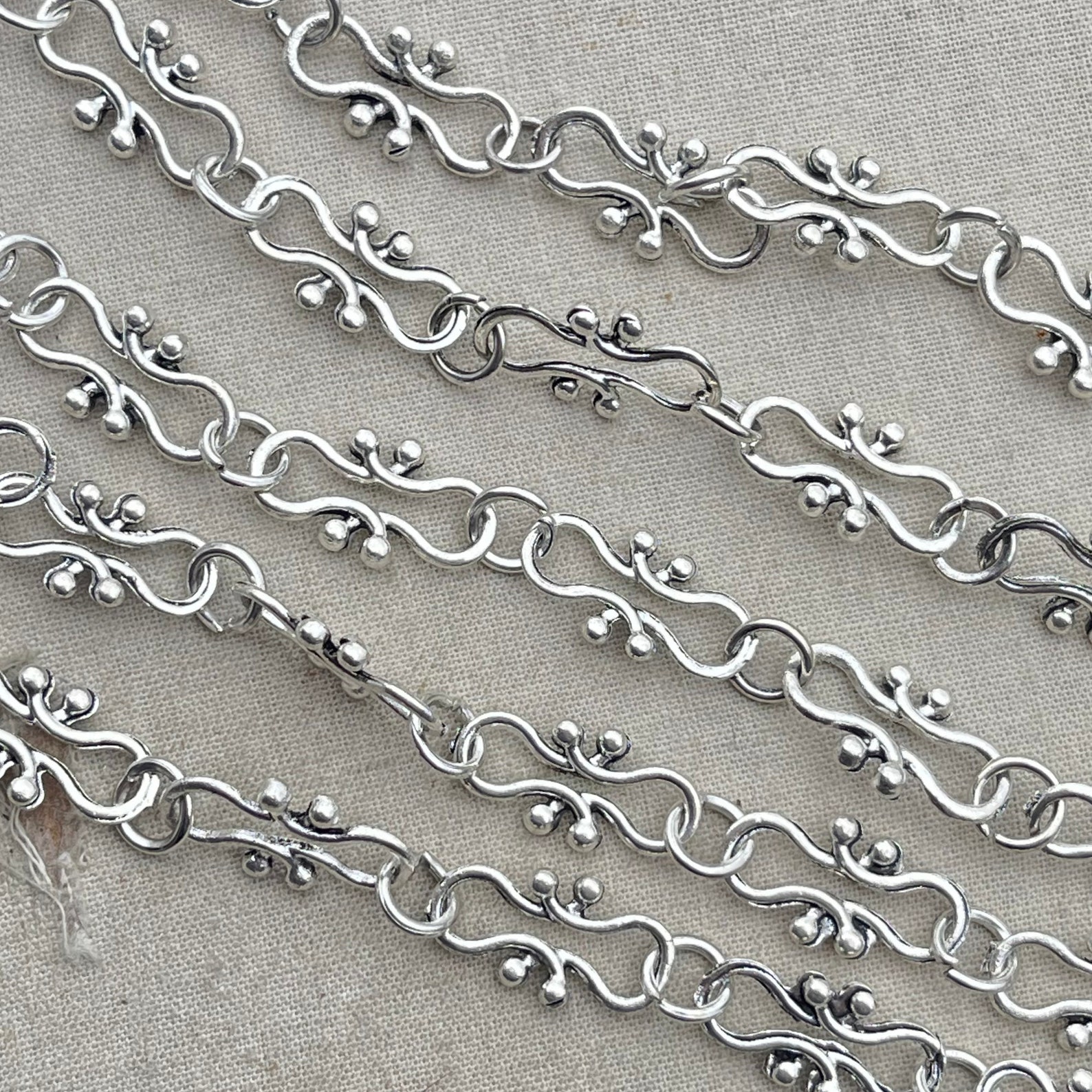Antique Silver Chain Silver Infinity Chain Antique Silver - Etsy
