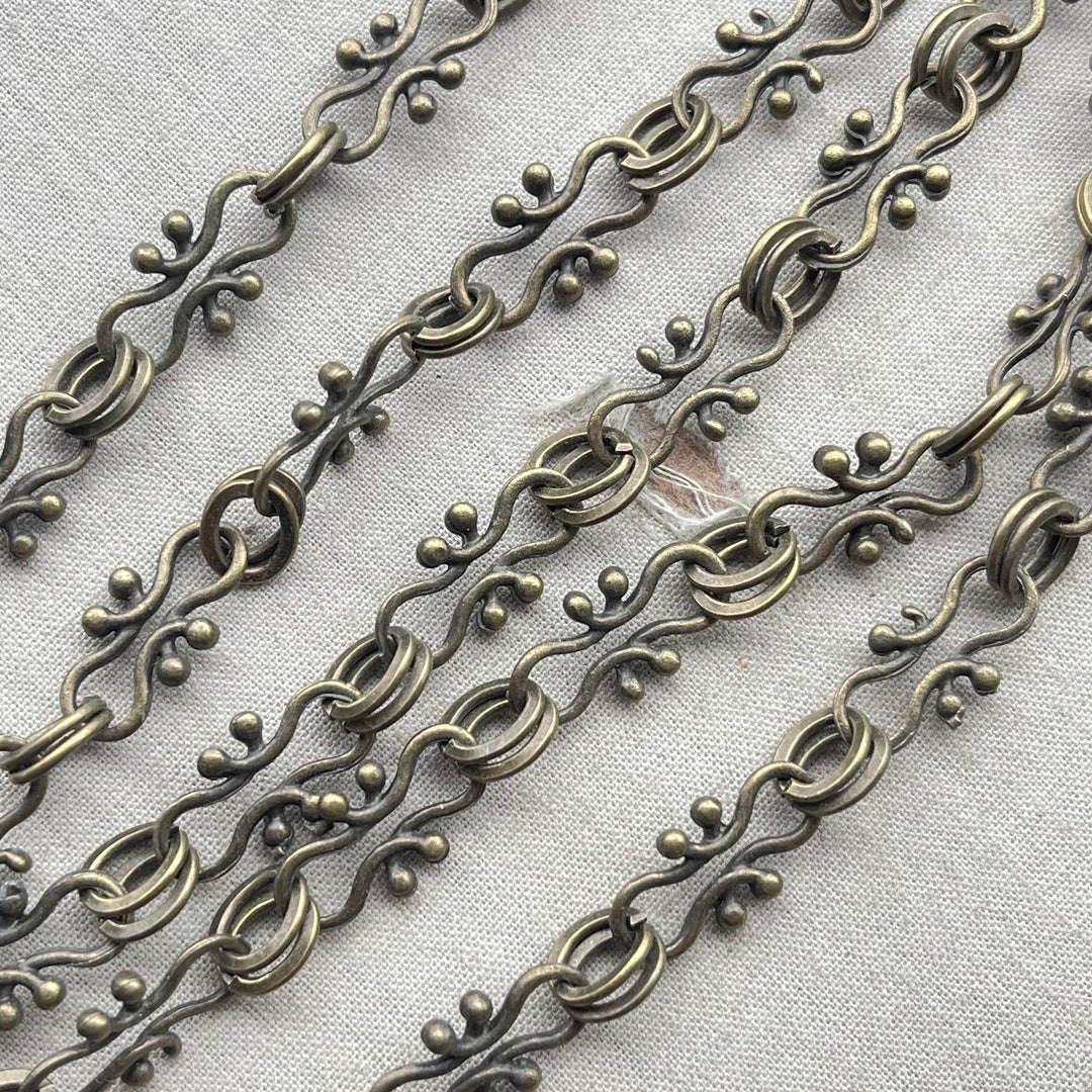 Antique Brass Chain, Brass Infinity Chain, Antique Brass Plated Base ...