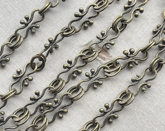Antique Silver Chain, Silver Infinity Chain, Antique Silver Plated Base ...