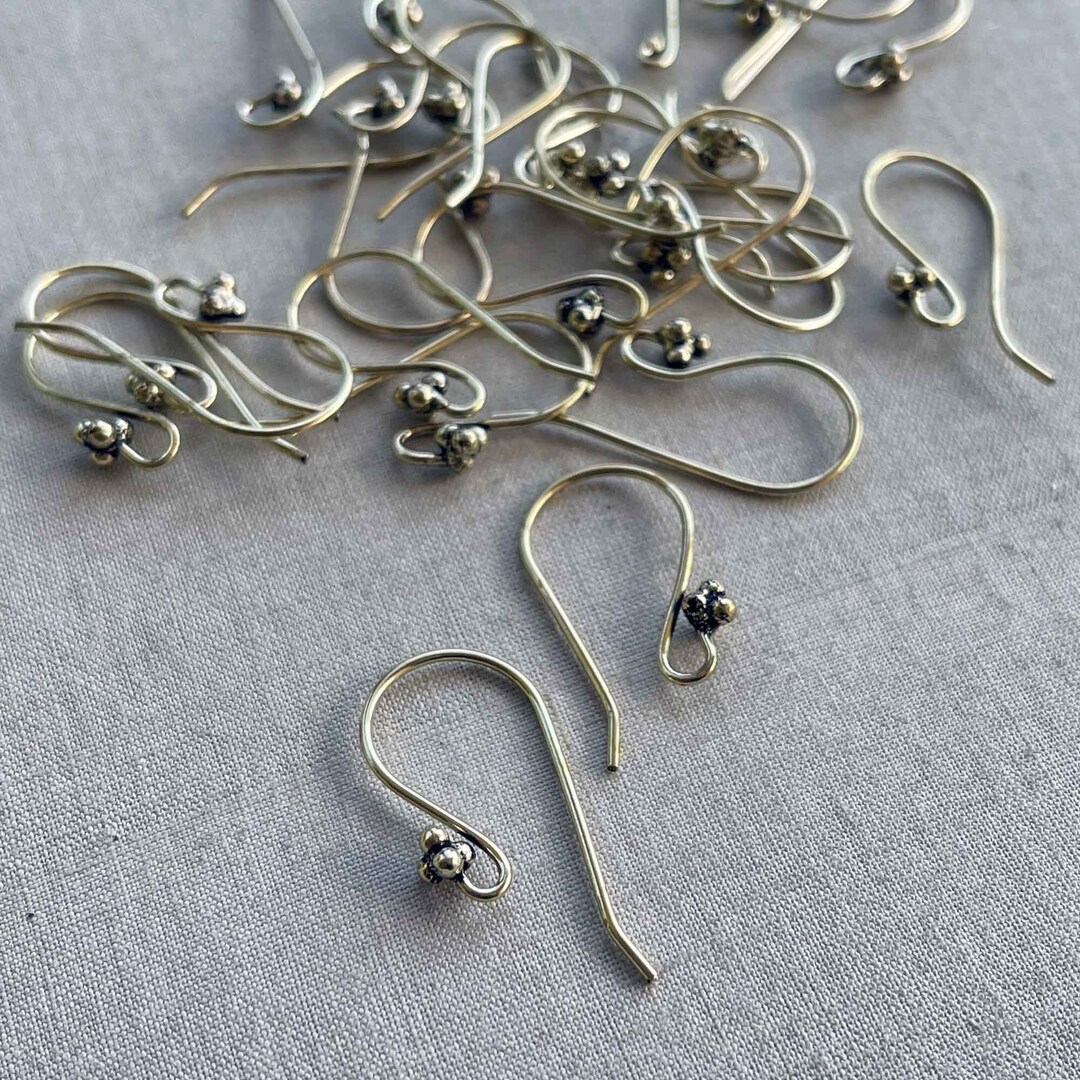 Fancy Solid Brass Ear Wires, Brass Earring Hooks, E-coat 19ga ...