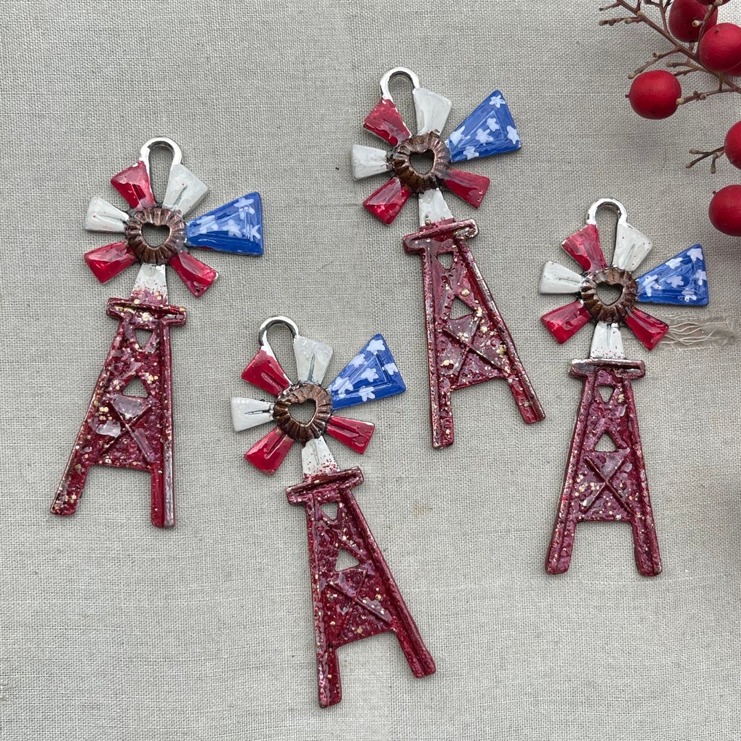 Patriotic Windmill Pendant, Stars & Stripes Windmill, Artisan Windmill ...
