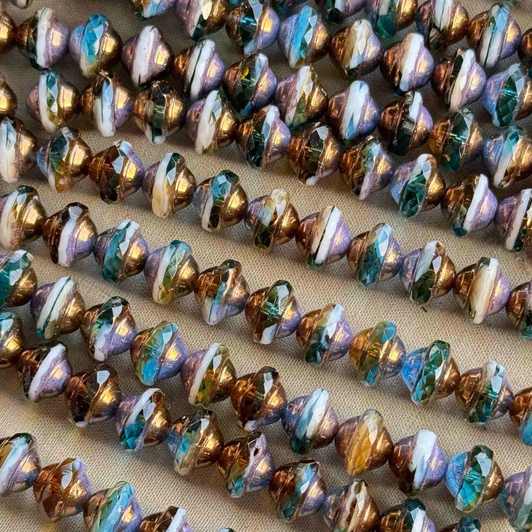 Purple Mix Saturn Beads, Picasso Saturn Beads, 10mm Saturn Beads ...