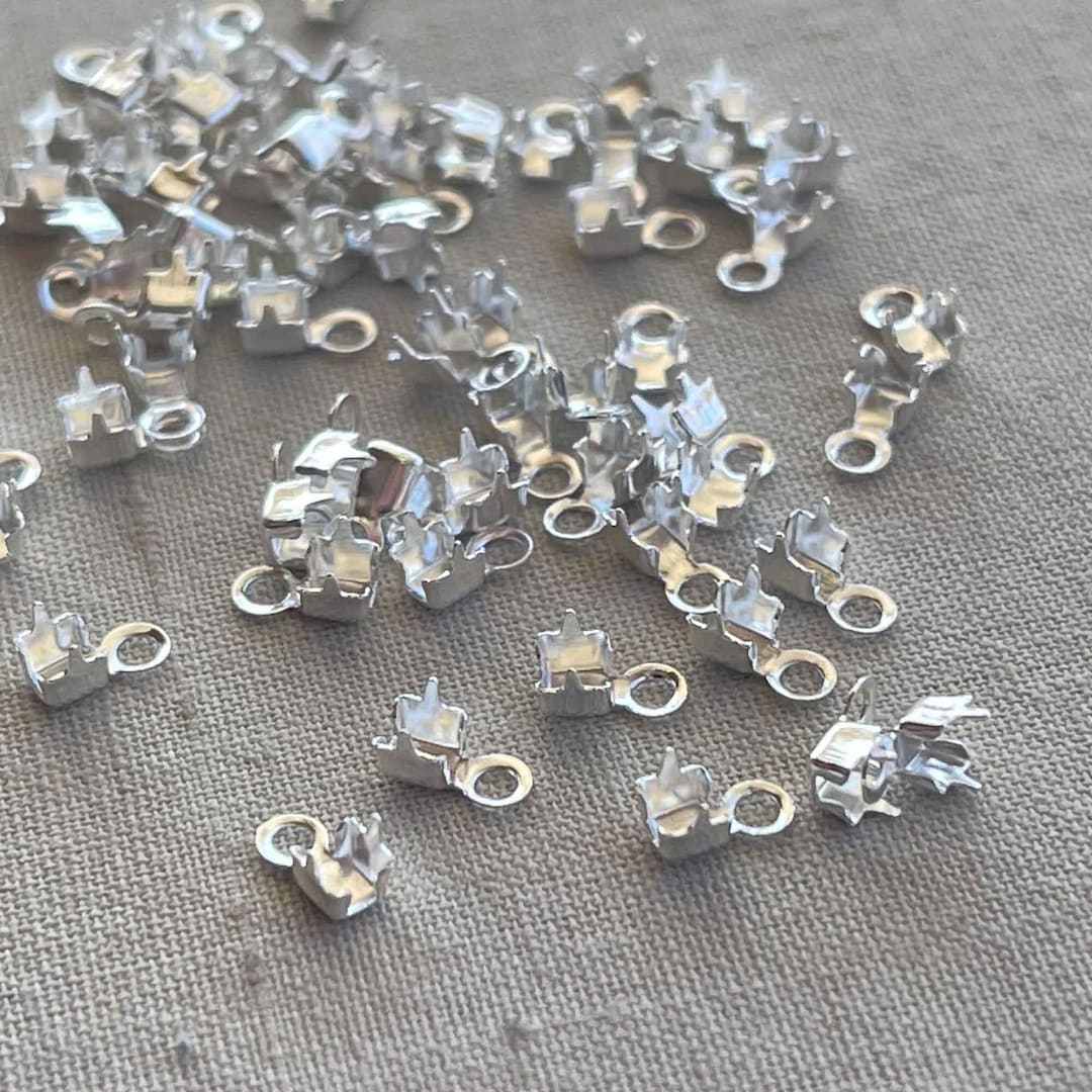 2mm Cup Chain Ends, Rhinestone Chain Ends, Rhinestone Cup Chain ...