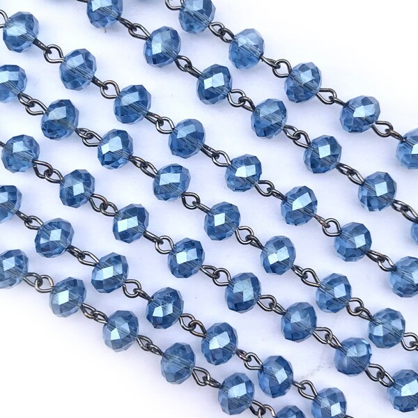 Blue Crystal Chain - Etsy