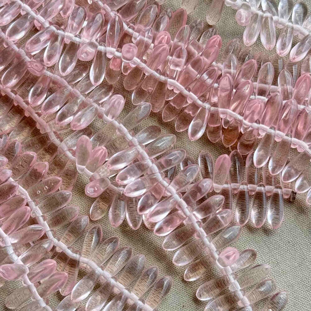 Light Pink Dagger Beads, Czech Dagger Beads, 11mm Czech Dagger Beads ...