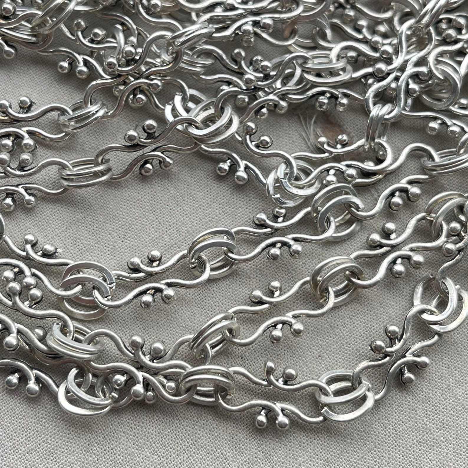 Antique Silver Chain Silver Infinity Chain Antique Silver - Etsy