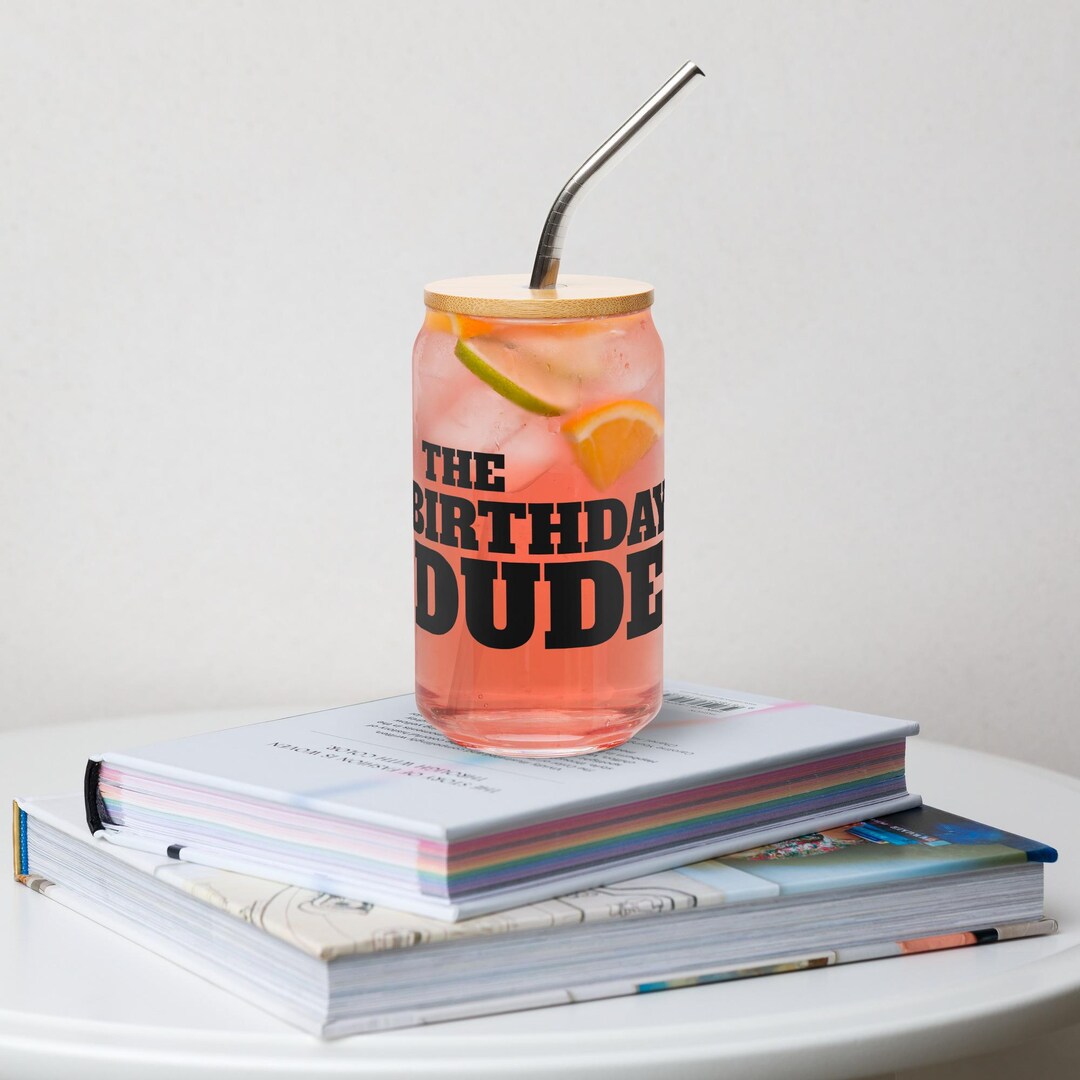 The Birthday Dude Glass Cup - Etsy
