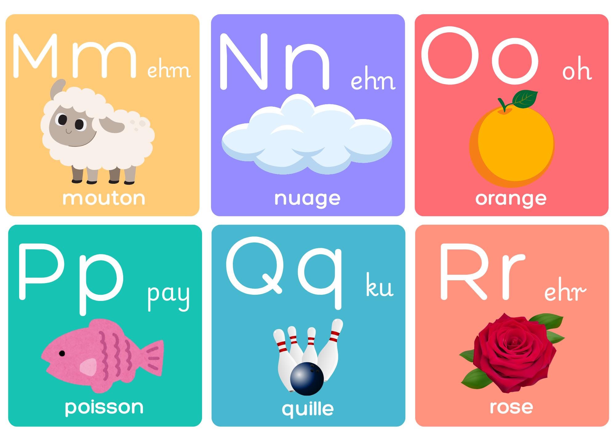 French Alphabet and Number Flashcards / Les Cartes De L’alphabet Et Des ...