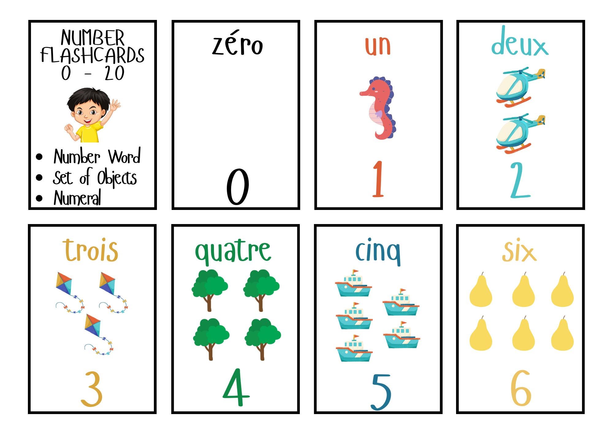 French Alphabet and Number Flashcards / Les Cartes De L’alphabet Et Des ...