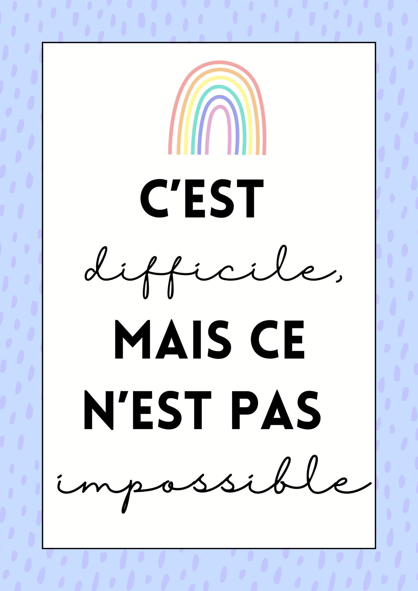 French Classroom Motivational Posters / Les Affiches De Motivation Pour ...