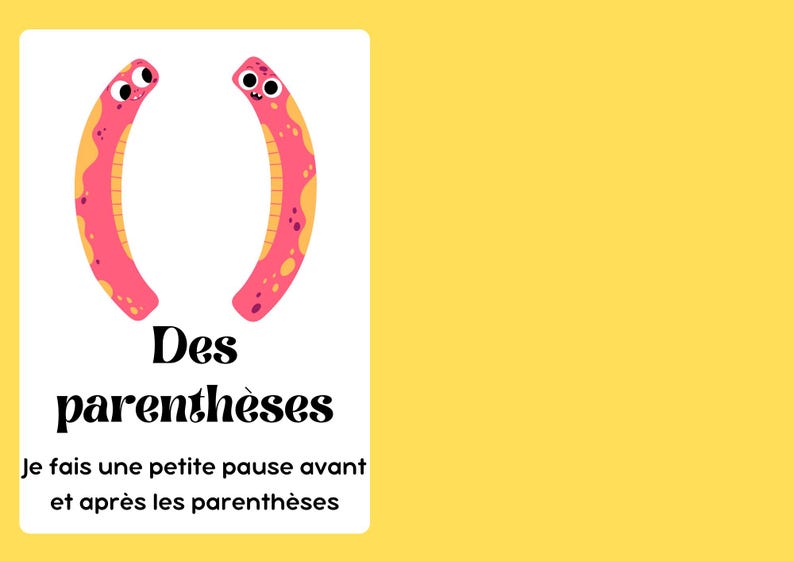 French Signs of Punctuation Flashcards - Etsy