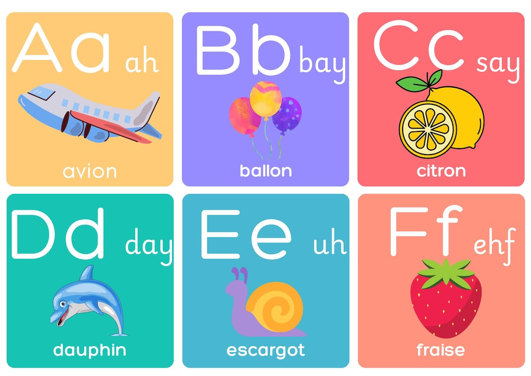 French Alphabet and Number Flashcards / Les Cartes De L’alphabet Et Des ...
