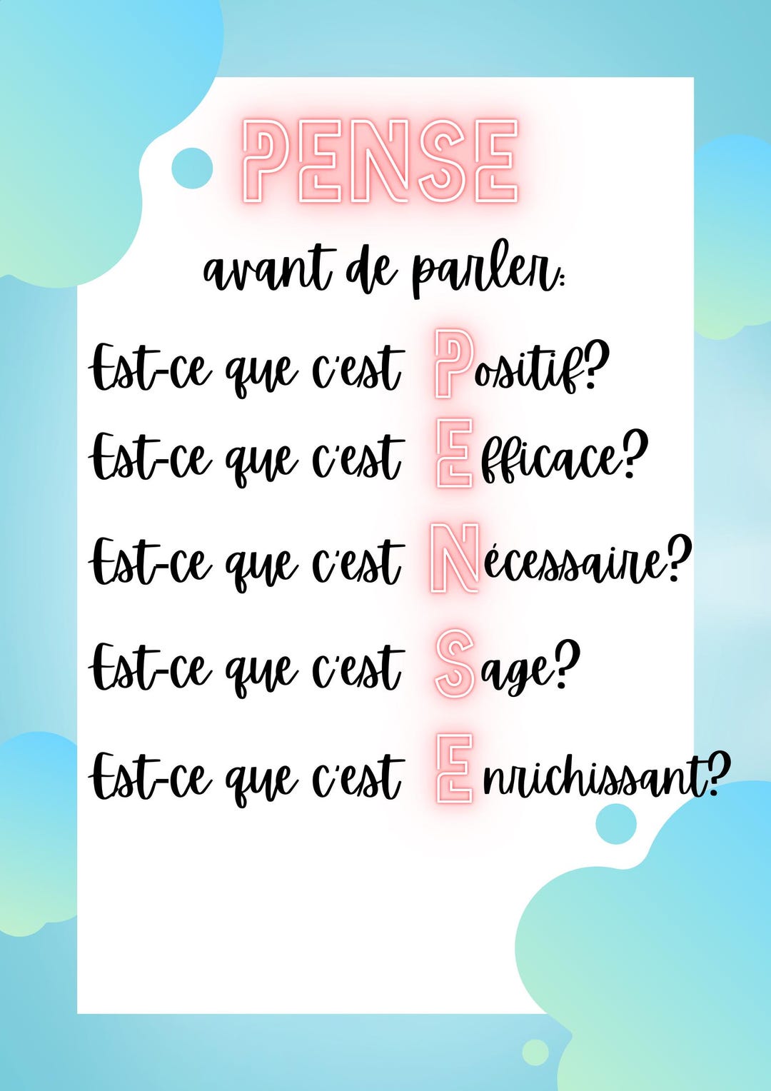 French Classroom Posters Motivational Multi-pack - Etsy