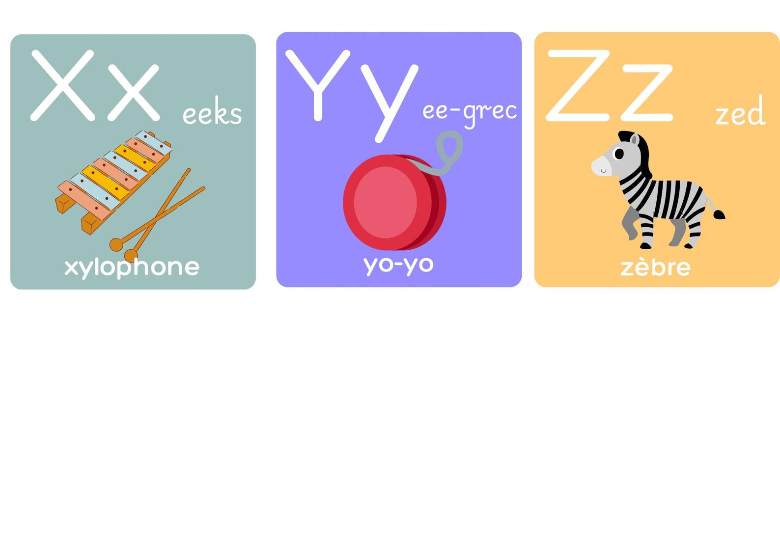 French Alphabet and Number Flashcards / Les Cartes De L’alphabet Et Des ...