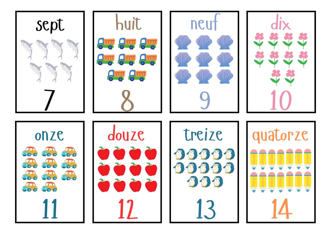 French Alphabet and Number Flashcards / Les Cartes De L’alphabet Et Des ...