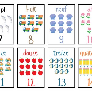 French Alphabet and Number Flashcards / Les Cartes De L’alphabet Et Des ...