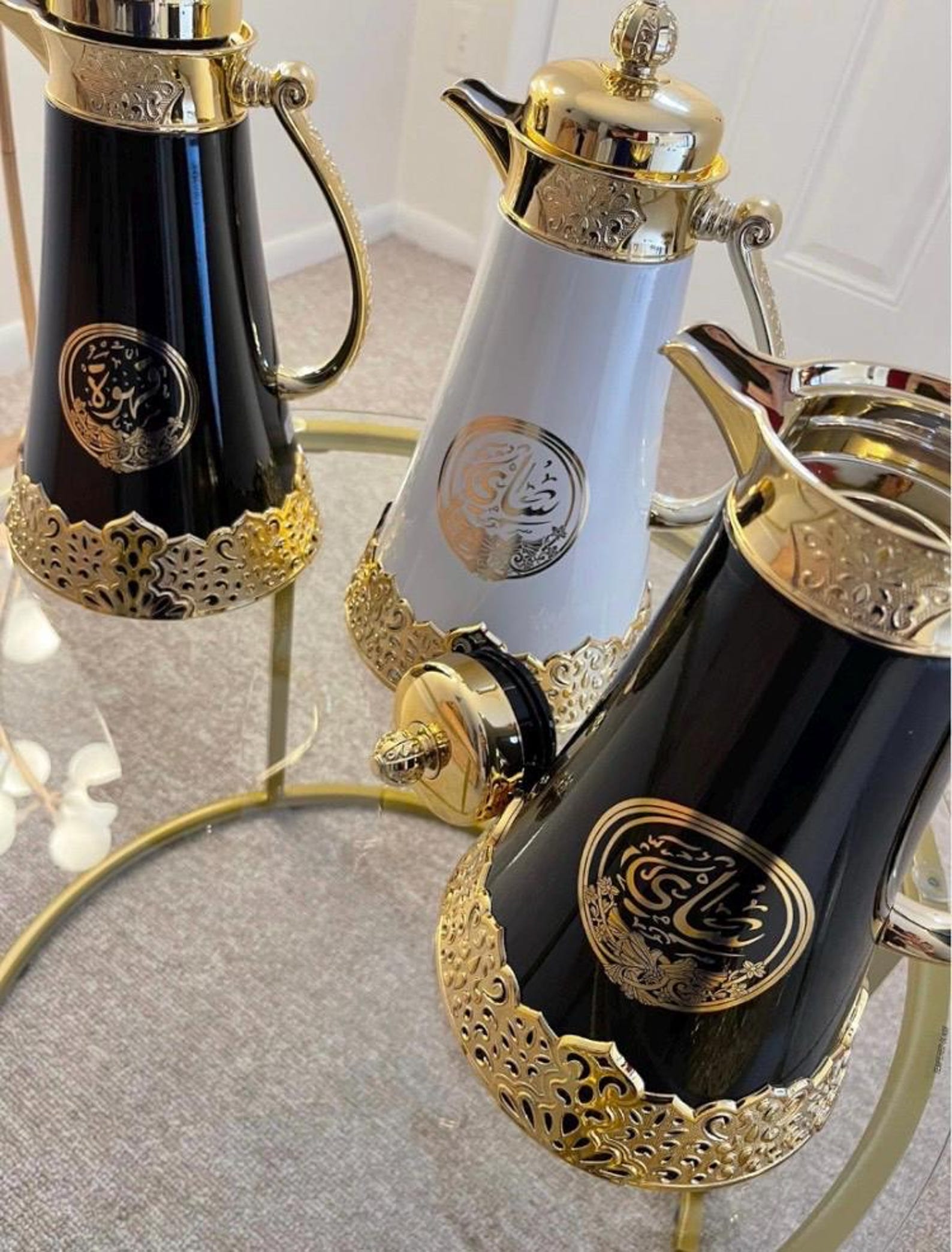 Luxury Arabic Style Dallah Vacuum Flask Thermos With Handmade ...