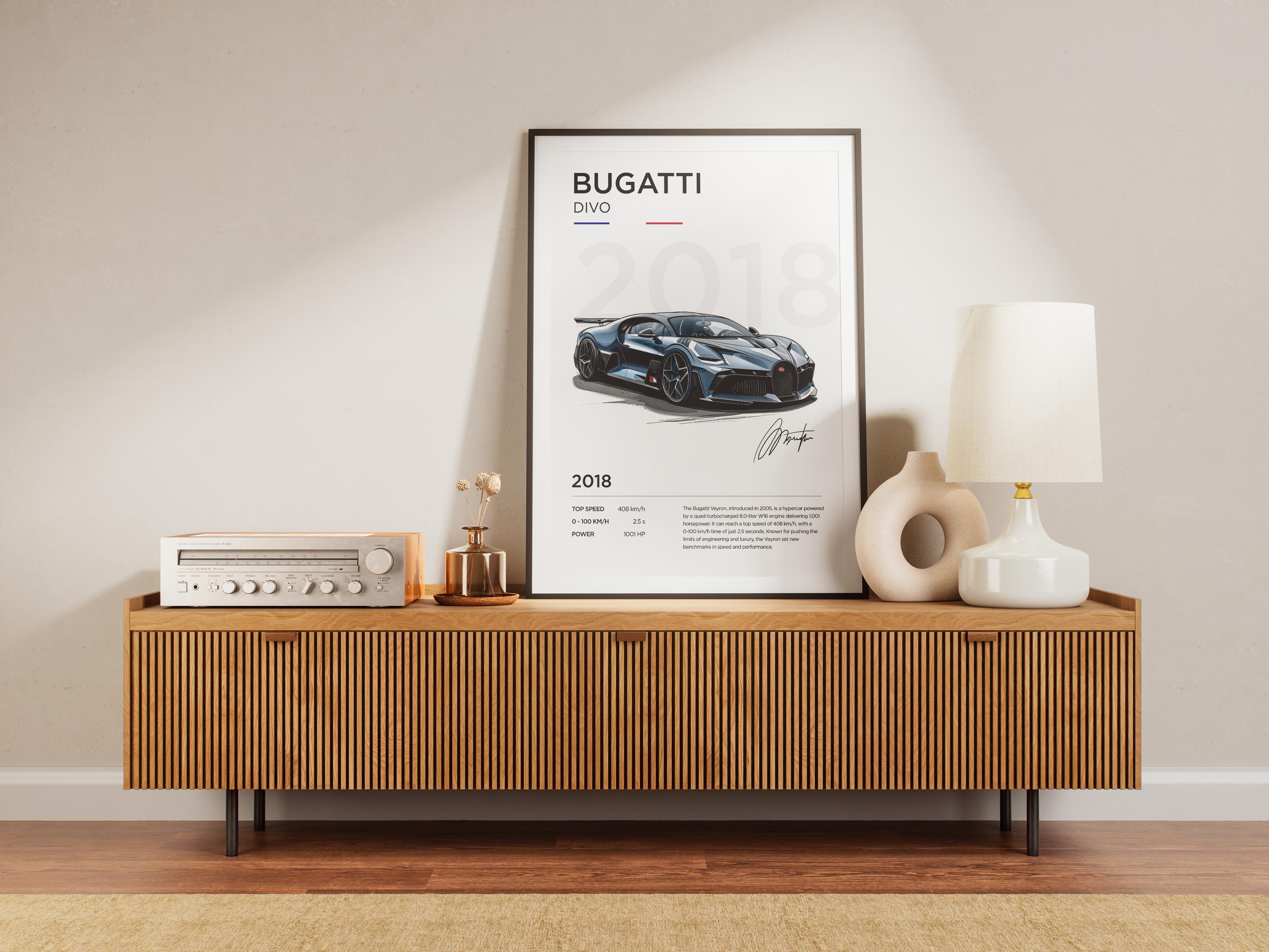 Bugatti Divo Poster, Bugatti Divo Print, Bugatti Poster, Bugatti Frame ...