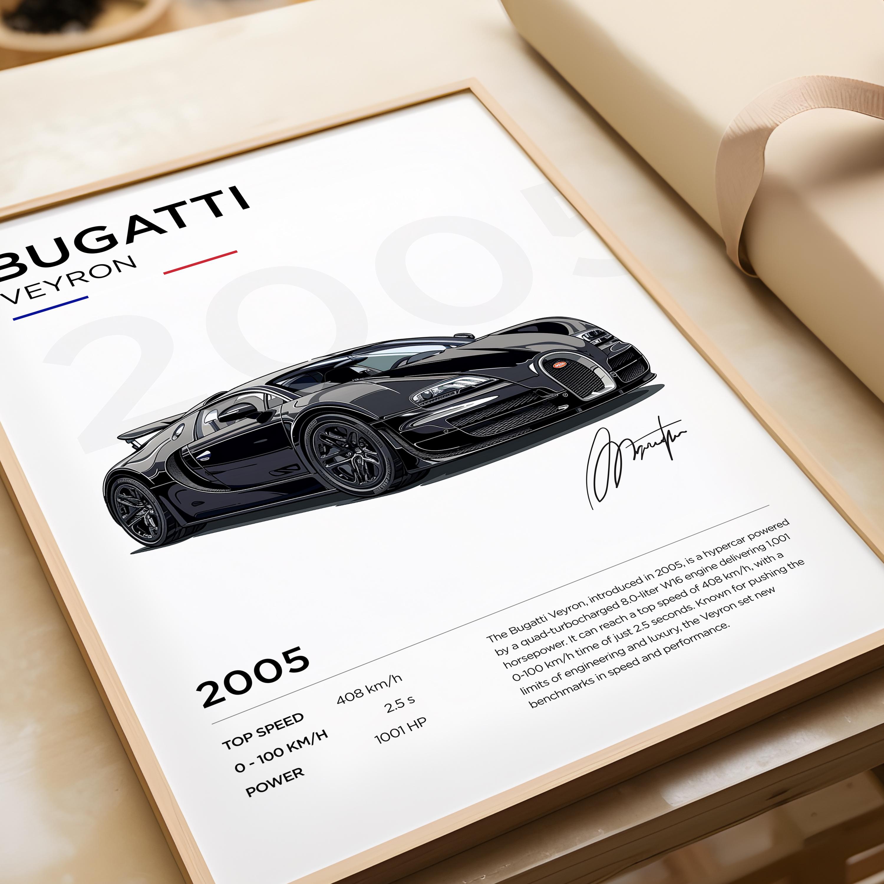 Bugatti Veyron Poster, Bugatti Veyron Print, Bugatti Poster, Bugatti ...