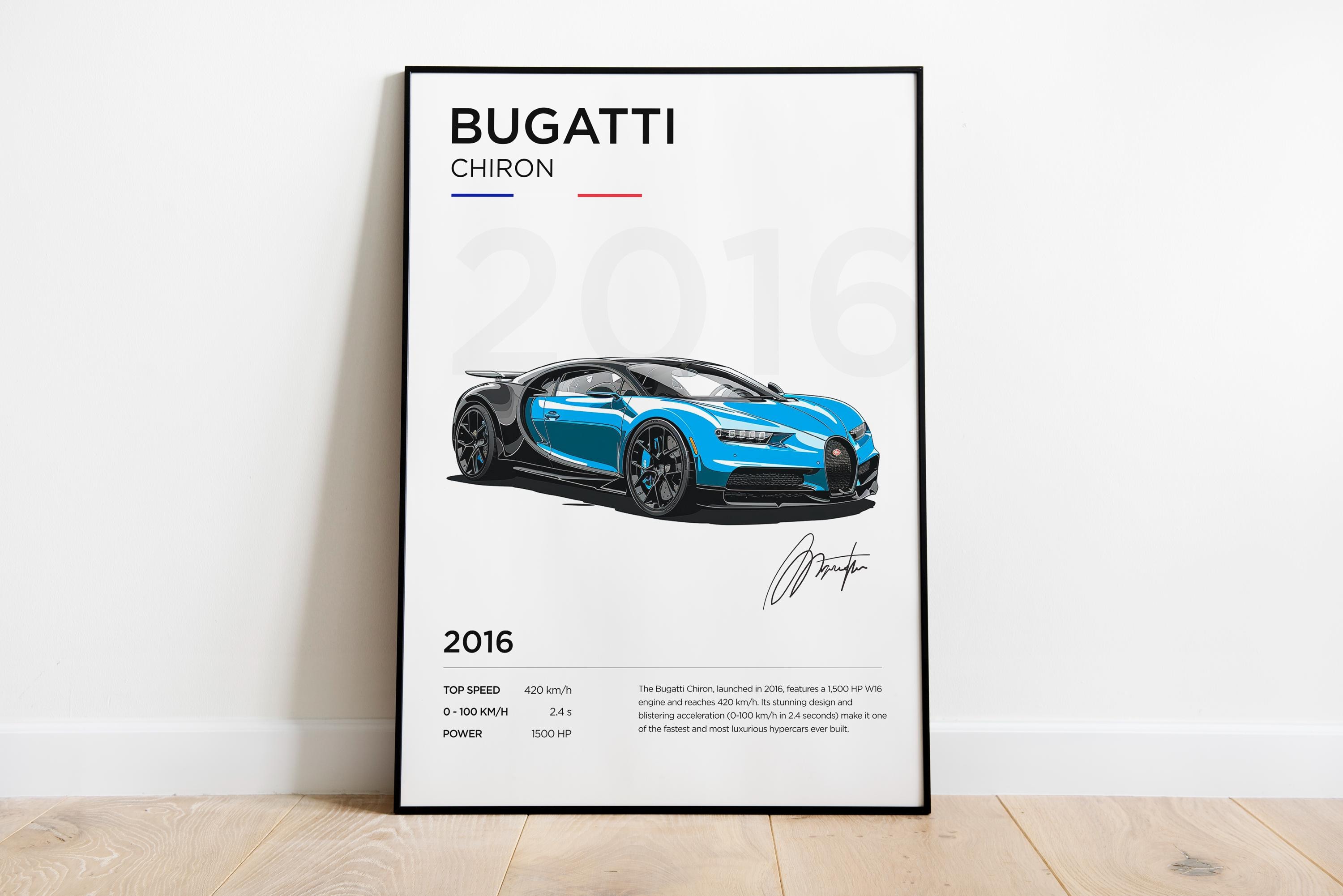 Bugatti Chiron Poster, Bugatti Chiron Print, Bugatti Poster, Bugatti ...