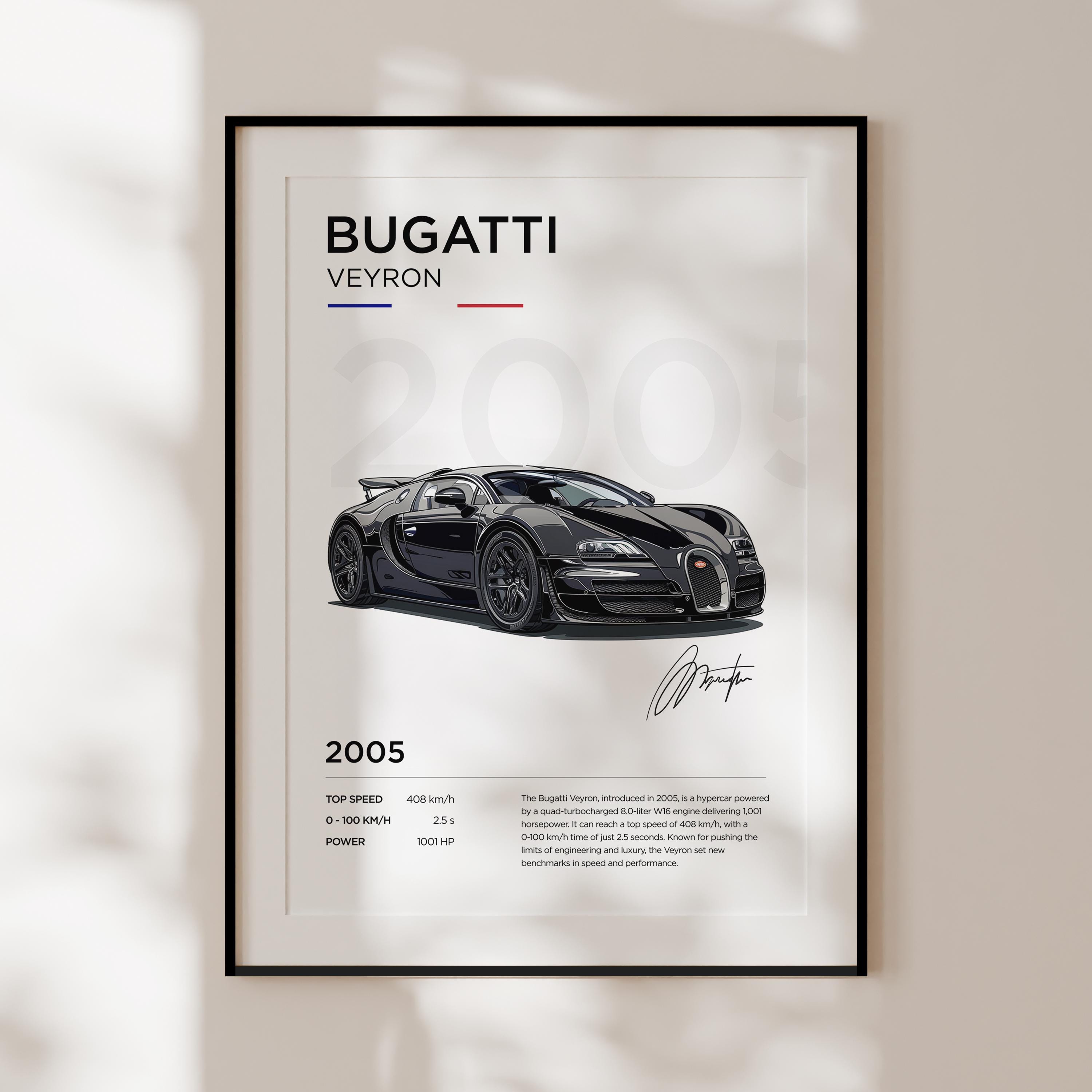 Bugatti Veyron Poster, Bugatti Veyron Print, Bugatti Poster, Bugatti ...