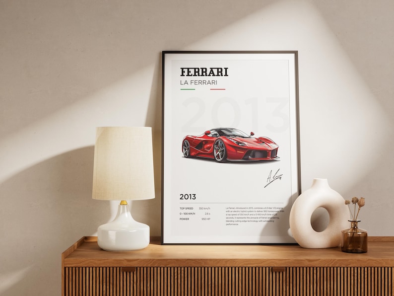 Laferrari Poster, Ferrari Print, Ferrari Poster, Ferrari Frame Decor ...
