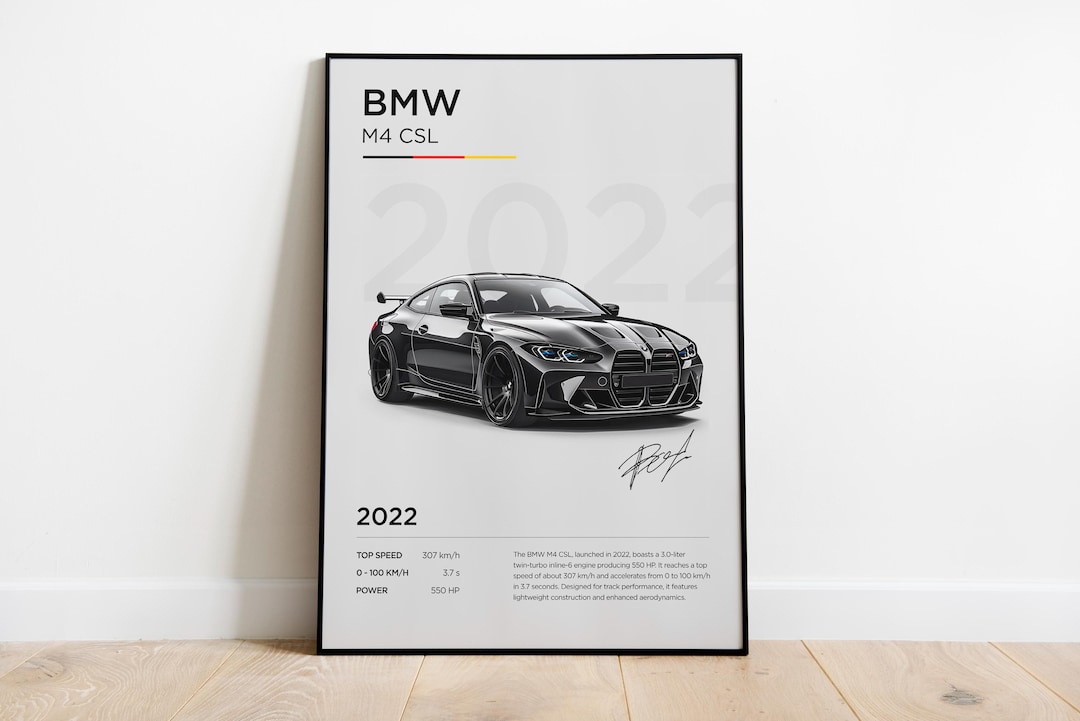 BMW M4 Poster, BMW Print, BMW Poster, Bmw Frame Decor, Bmw Illustration ...