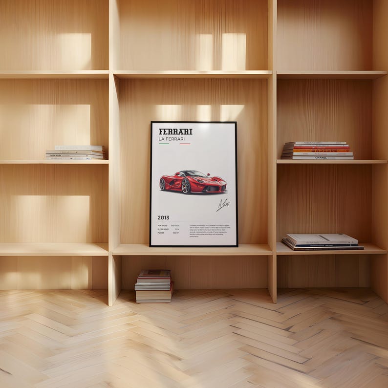 Laferrari Poster, Ferrari Print, Ferrari Poster, Ferrari Frame Decor ...