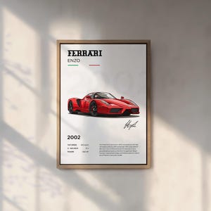 Ferrari Enzo Poster, Ferrari Enzo Print, Ferrari Poster, Ferrari Frame ...