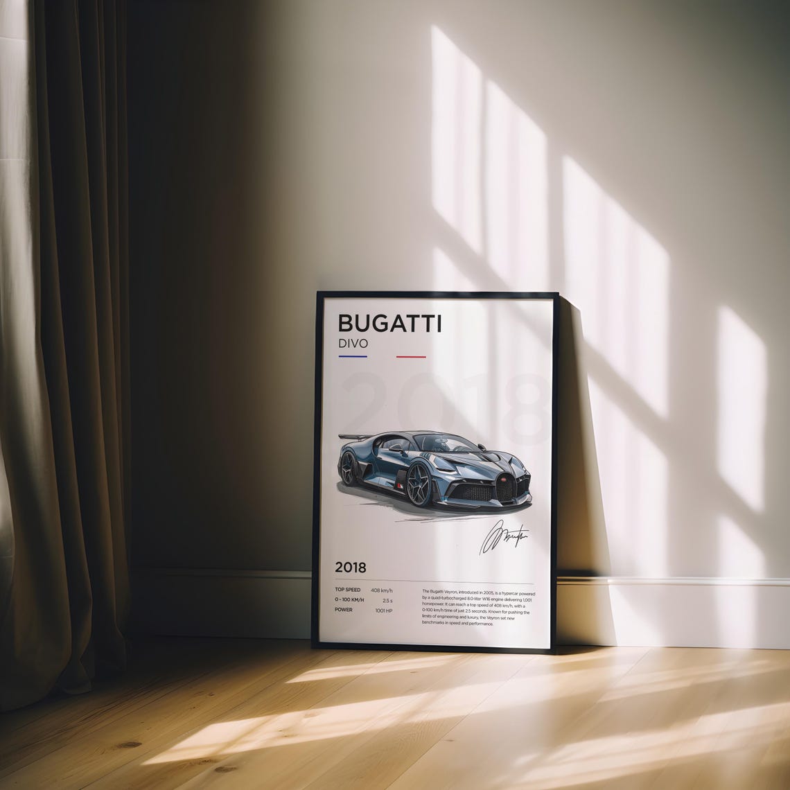 Bugatti Divo Poster, Bugatti Divo Print, Bugatti Poster, Bugatti Frame ...