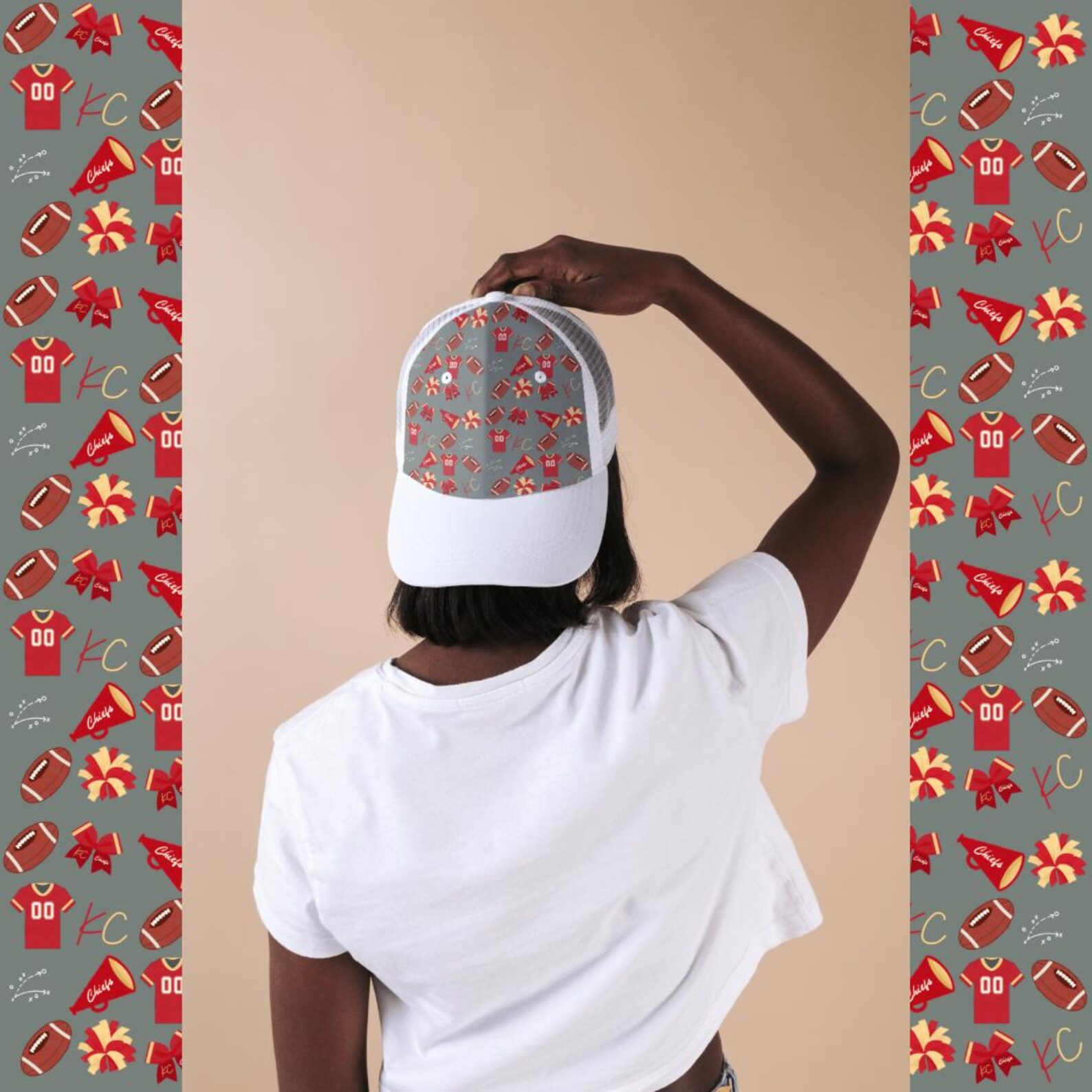 KC Chiefs Inspired Football Pattern | Game Day | Cheer, Jersey ...