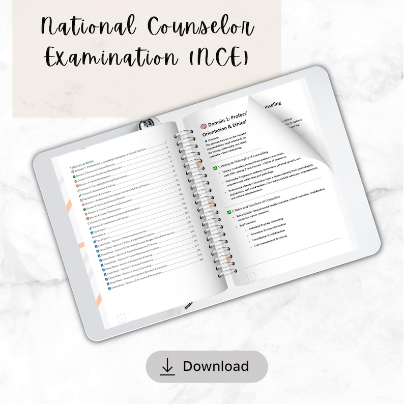 NCE Study Guide 2025, Definitions and Concepts, Mock Exams, Scenario ...