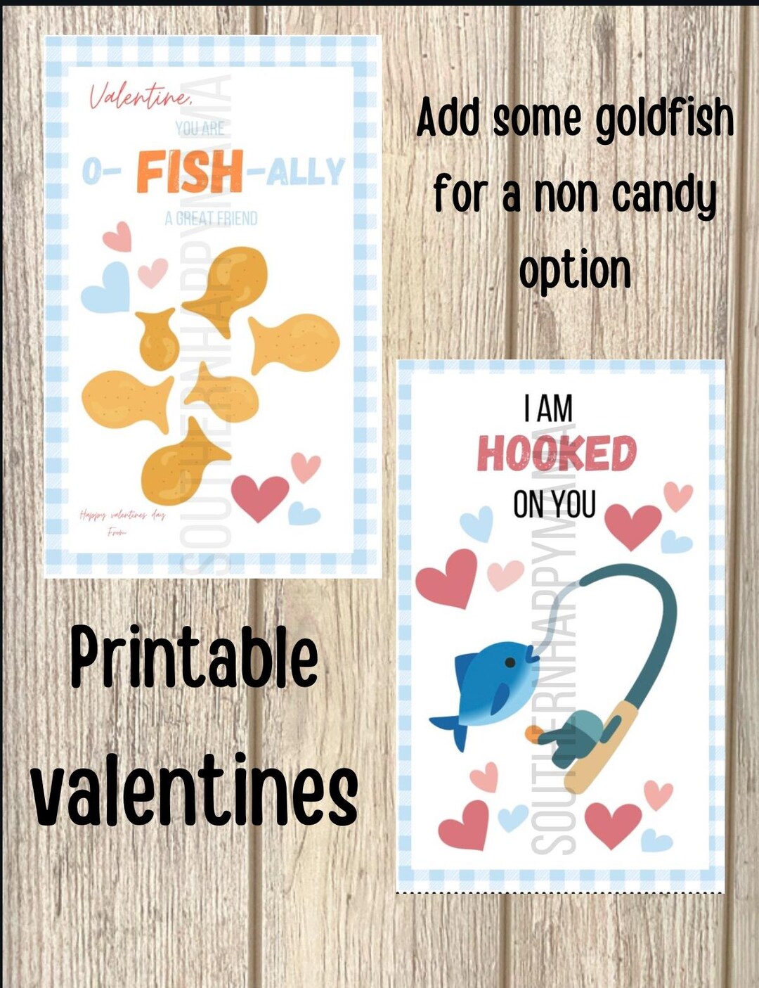 Fishing Valentines, Valentines, Printable Valentines, Non Candy ...