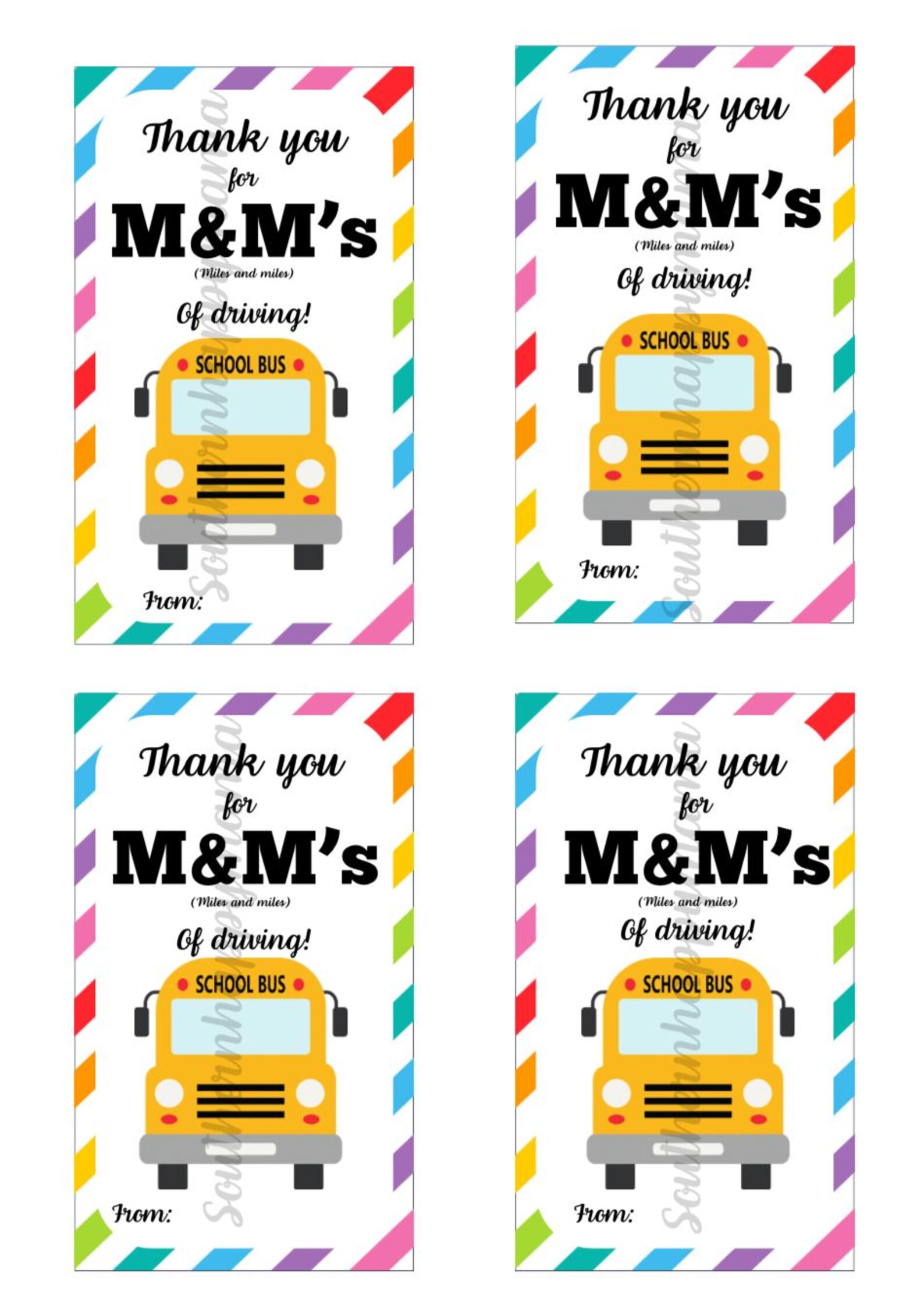 Teacher Tag, Bus Driver Appreciation Tag, Bus Thank You, School Tag ...