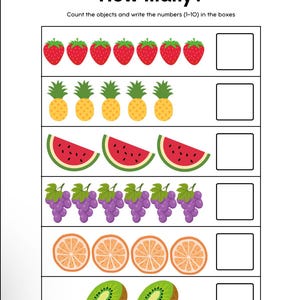 Pre K Worksheets, Tracing, Numbers - Etsy