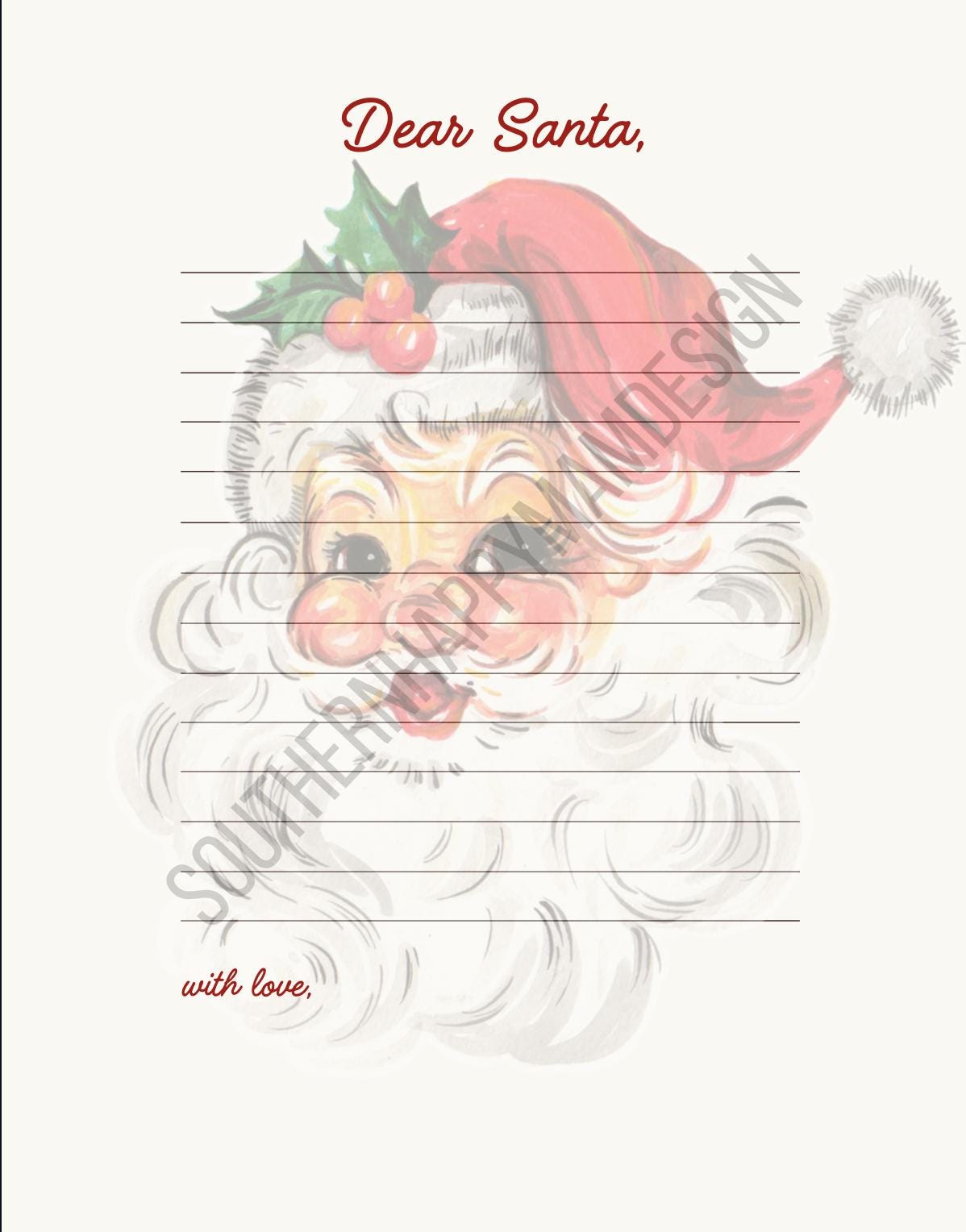 Christmas Letter, Santa Letter, Santa - Etsy