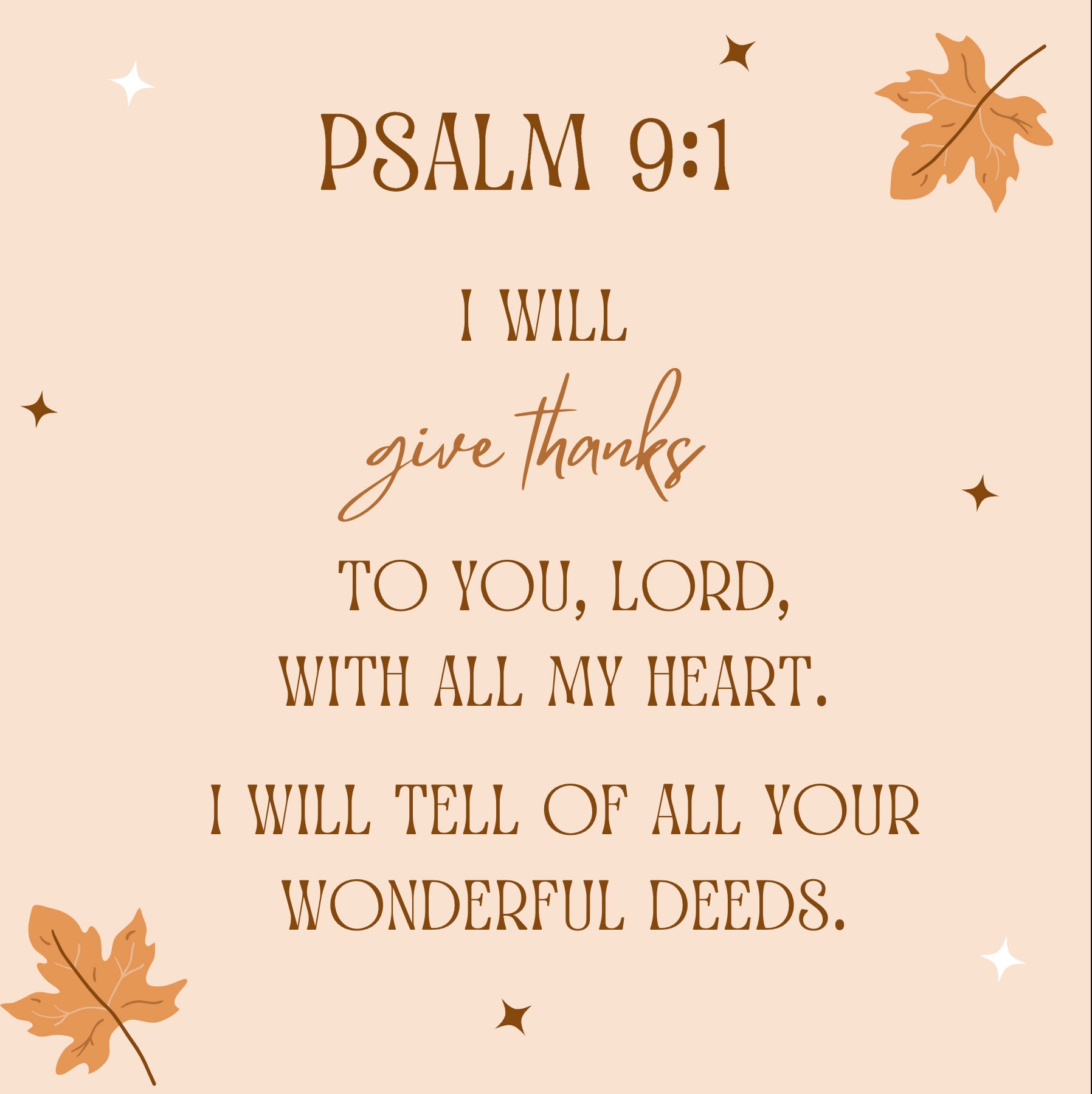 Fall Christian Wall Art Prints, Psalm Scriptures, Thanksgiving Decor ...
