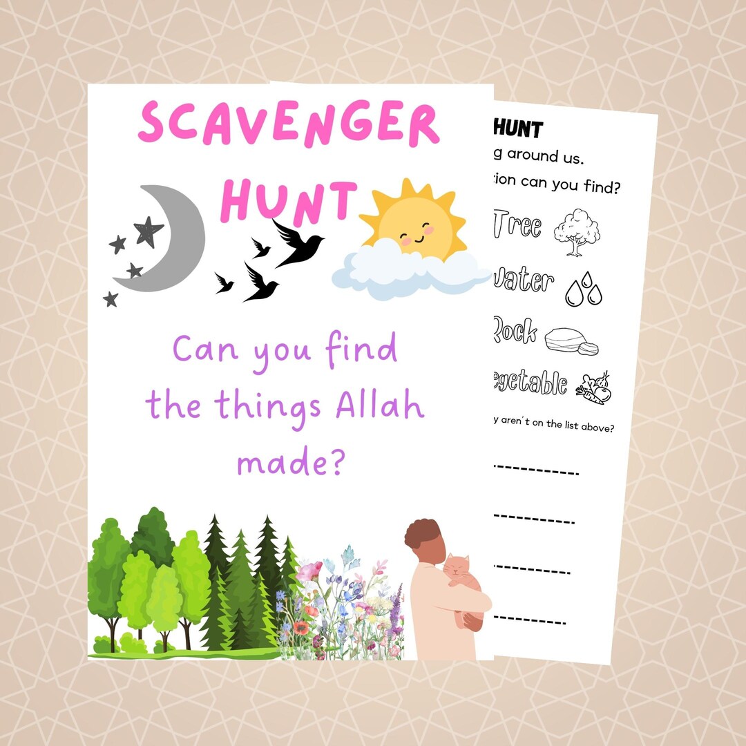 Scavenger Hunt for Allah's Creation Islamic/ Madrasah Activity - Etsy