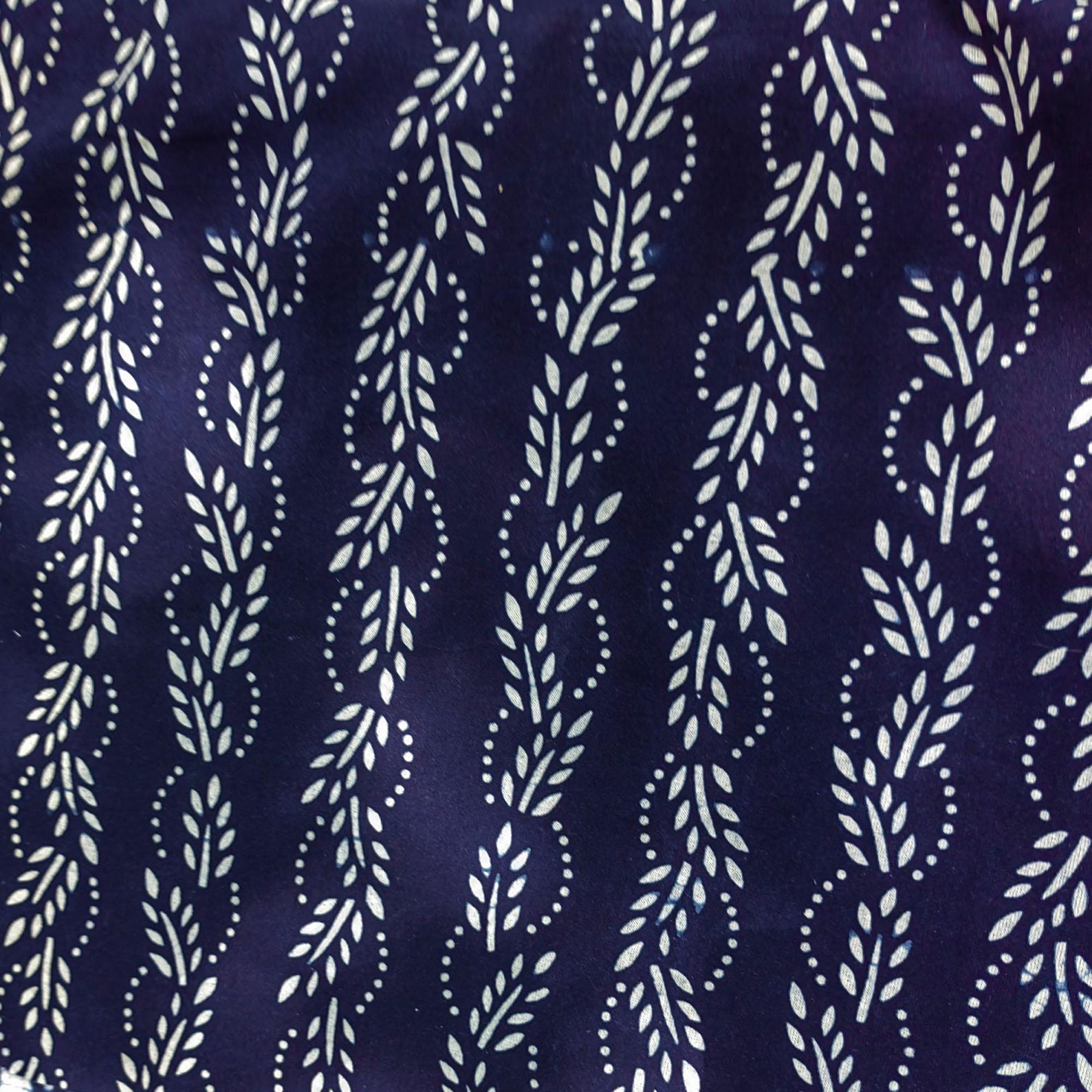 Bean Paste Dyed Cotton Fabric: Natural Indigo Woad Dye, 43" Wide - Etsy
