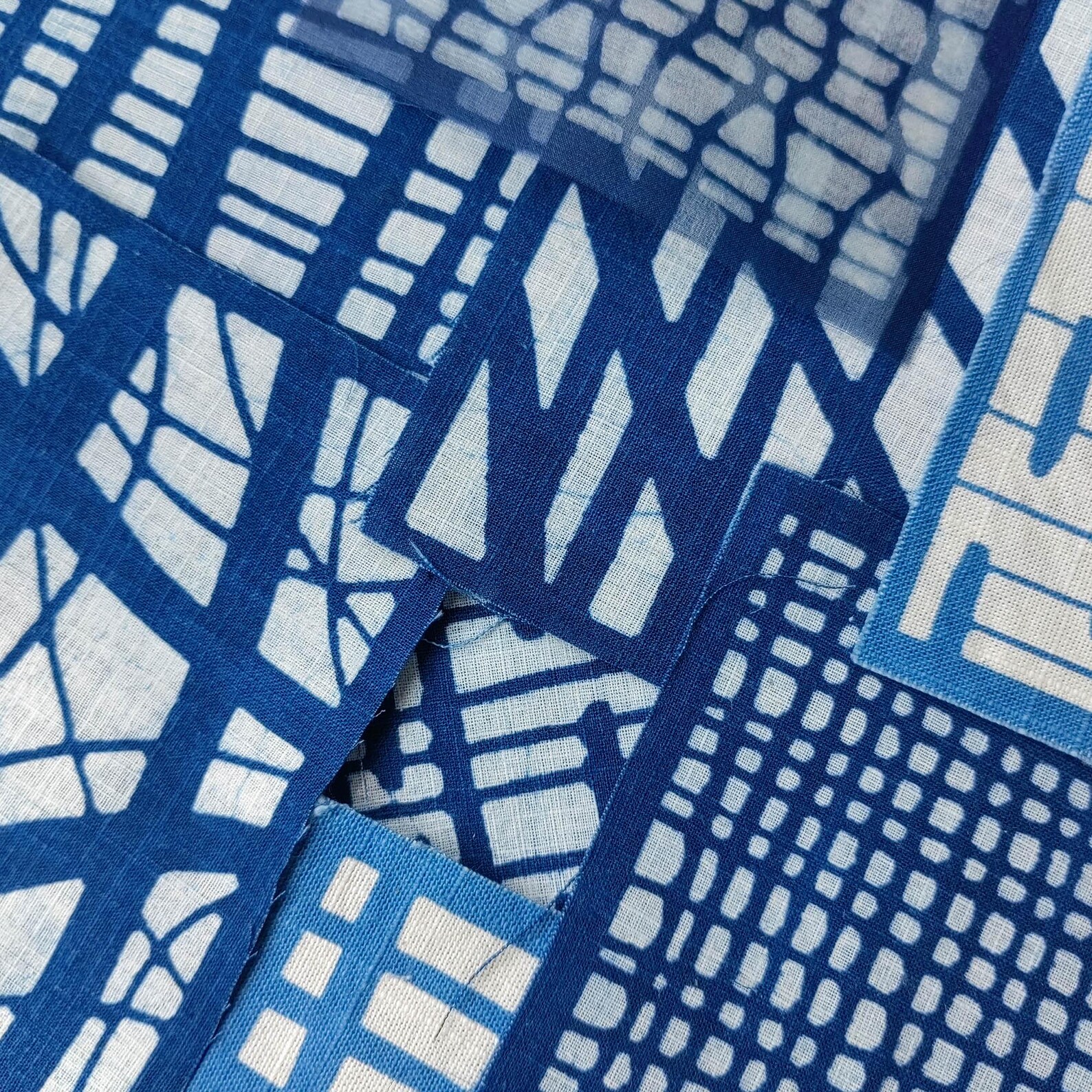 Indigo Dyed Boro Fabric Scraps: Sashiko Stitching Cotton Pack - Etsy