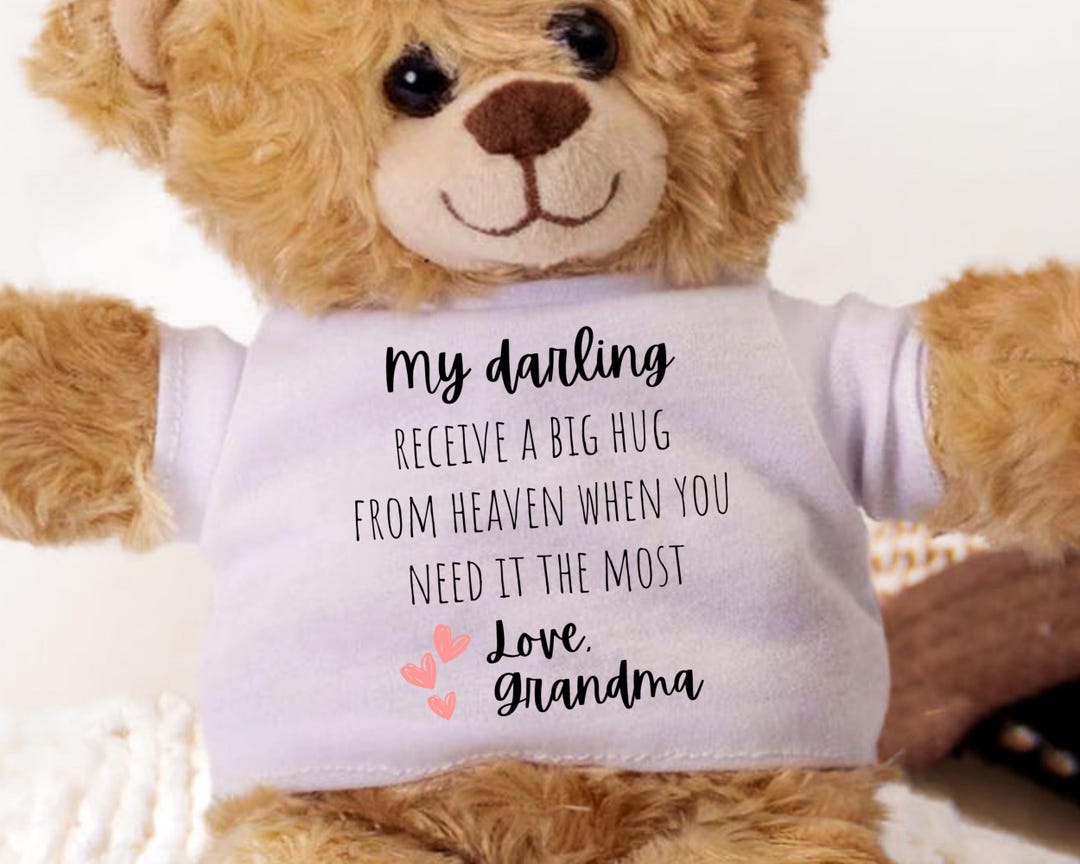 Memory Keepsake Plush Bear, Hug From Heaven, Grandma Gift - Etsy