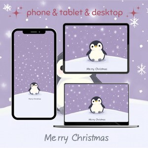 Cute Penguin Wallpaper, 2024 Christmas Wallpaper for iPhone Ipad ...