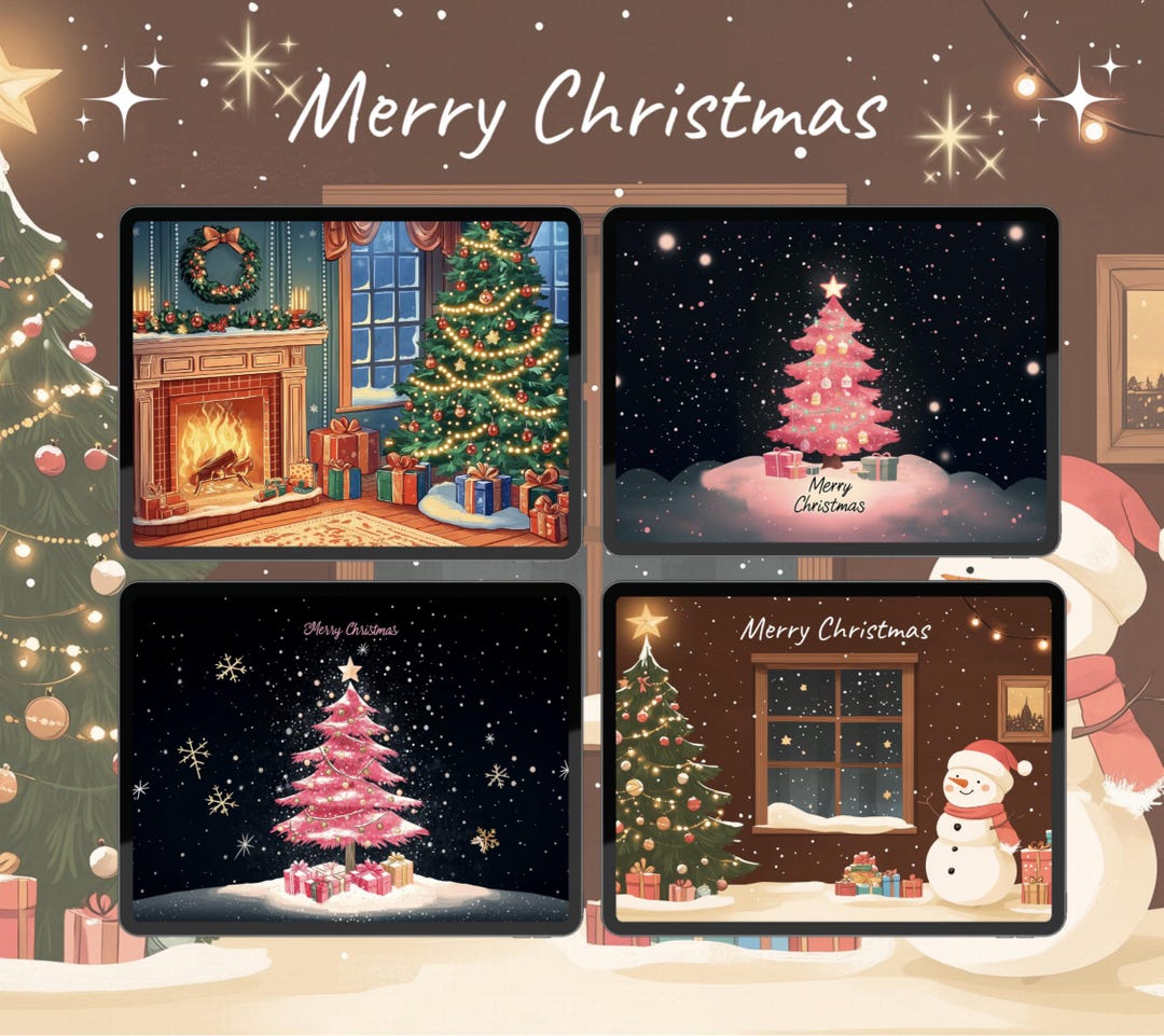Cute Christmas Lockscreen, Winter Festive Wallpaper for iPhone Ipad ...