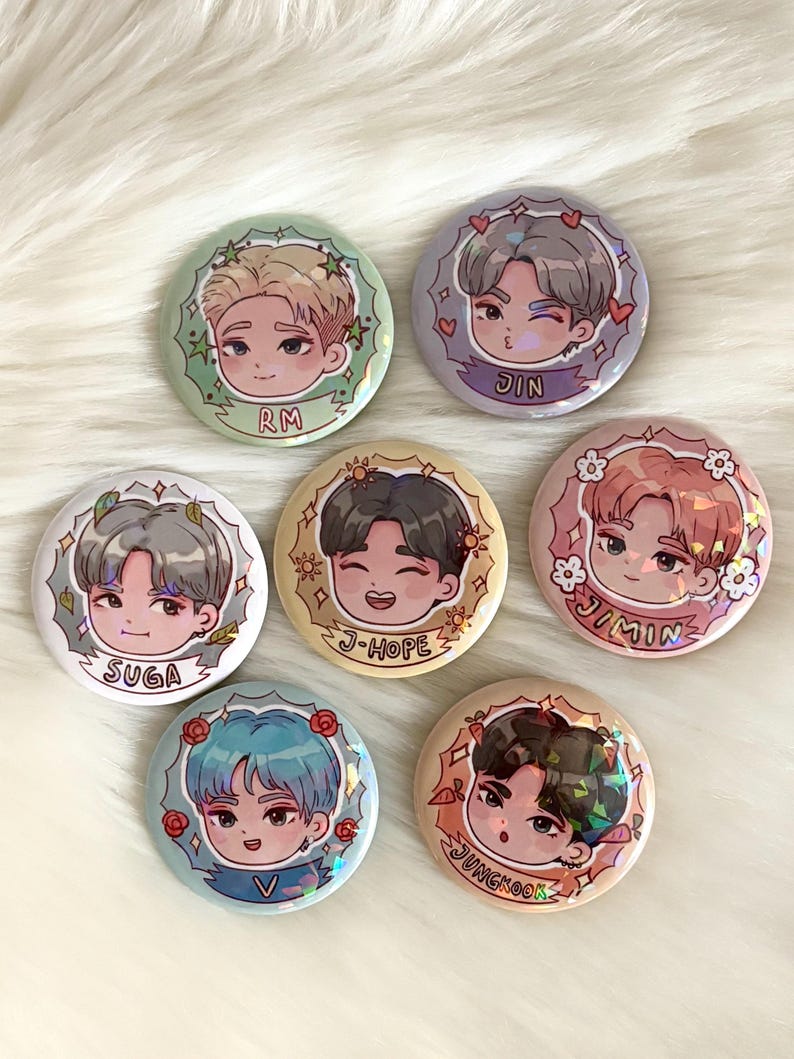 BTS | Button Pins - Etsy Ireland