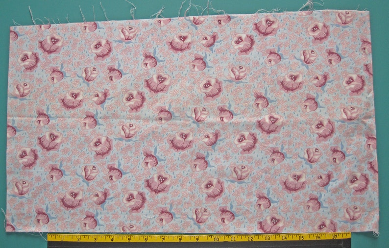 Rosebud Design Fabric Destash Remnant 12 Inches Long by 44 - Etsy