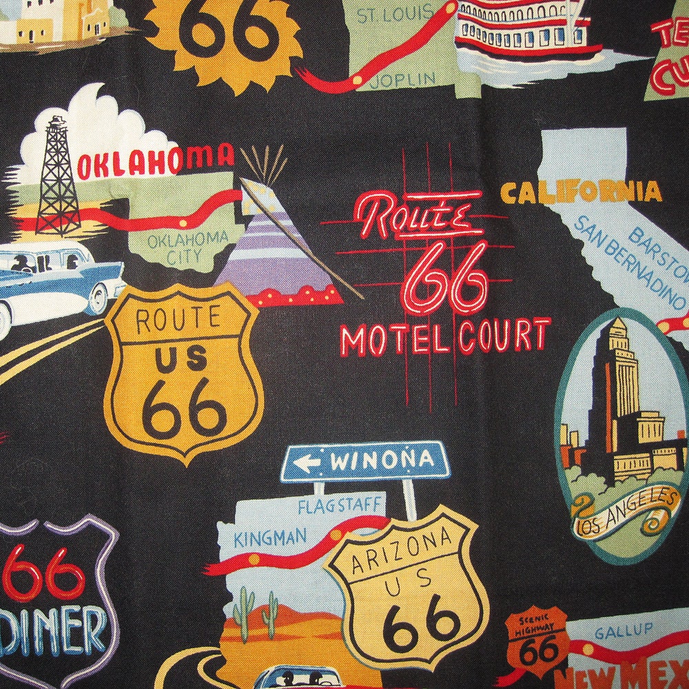 Route 66 Design Tuck and Roll Fold-up Portable Shopping Tote - Etsy